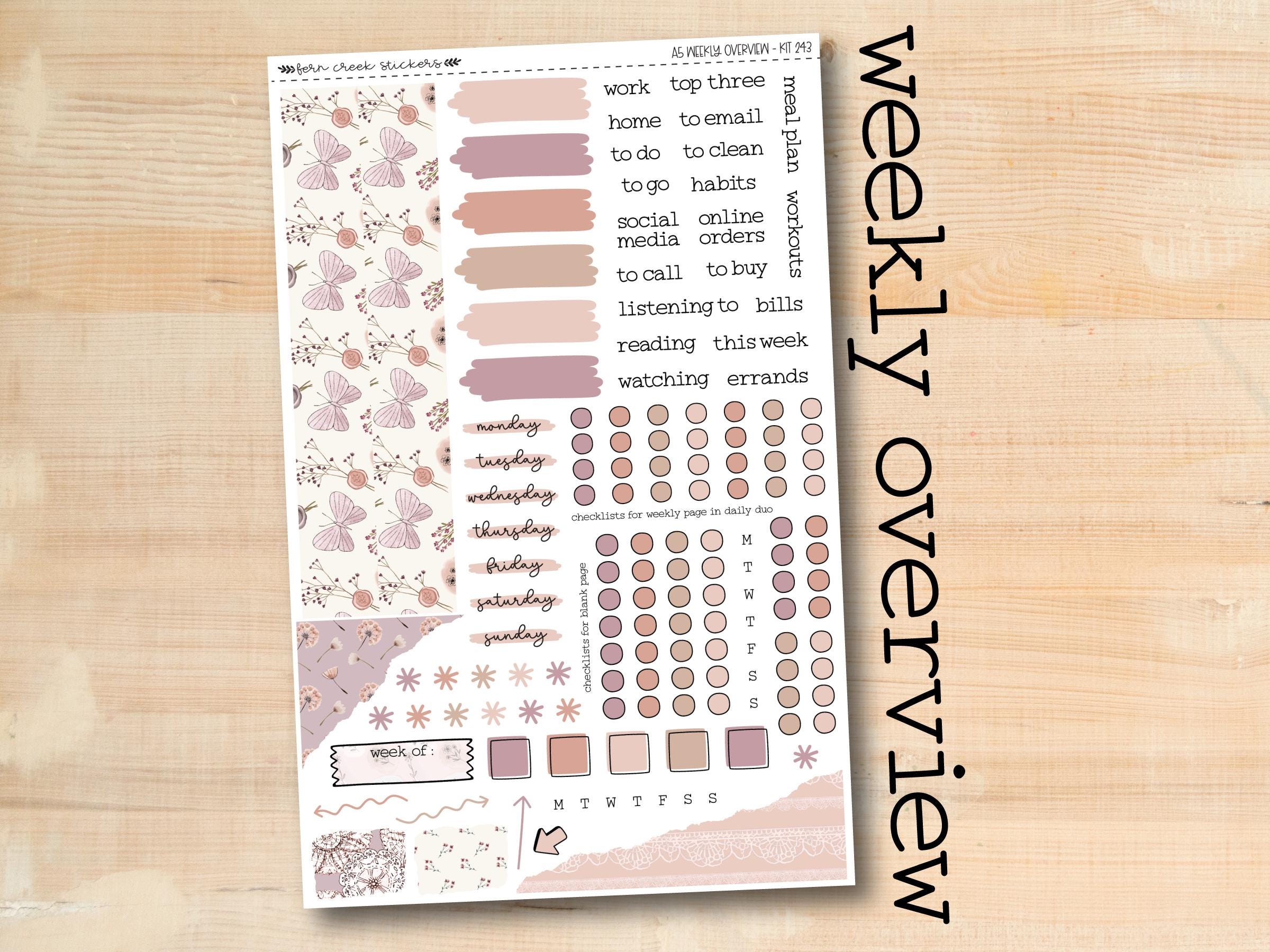 WO 243 || FRESH BEGINNING 7x9 and A5 Daily Duo Erin Condren Weekly Ove ...