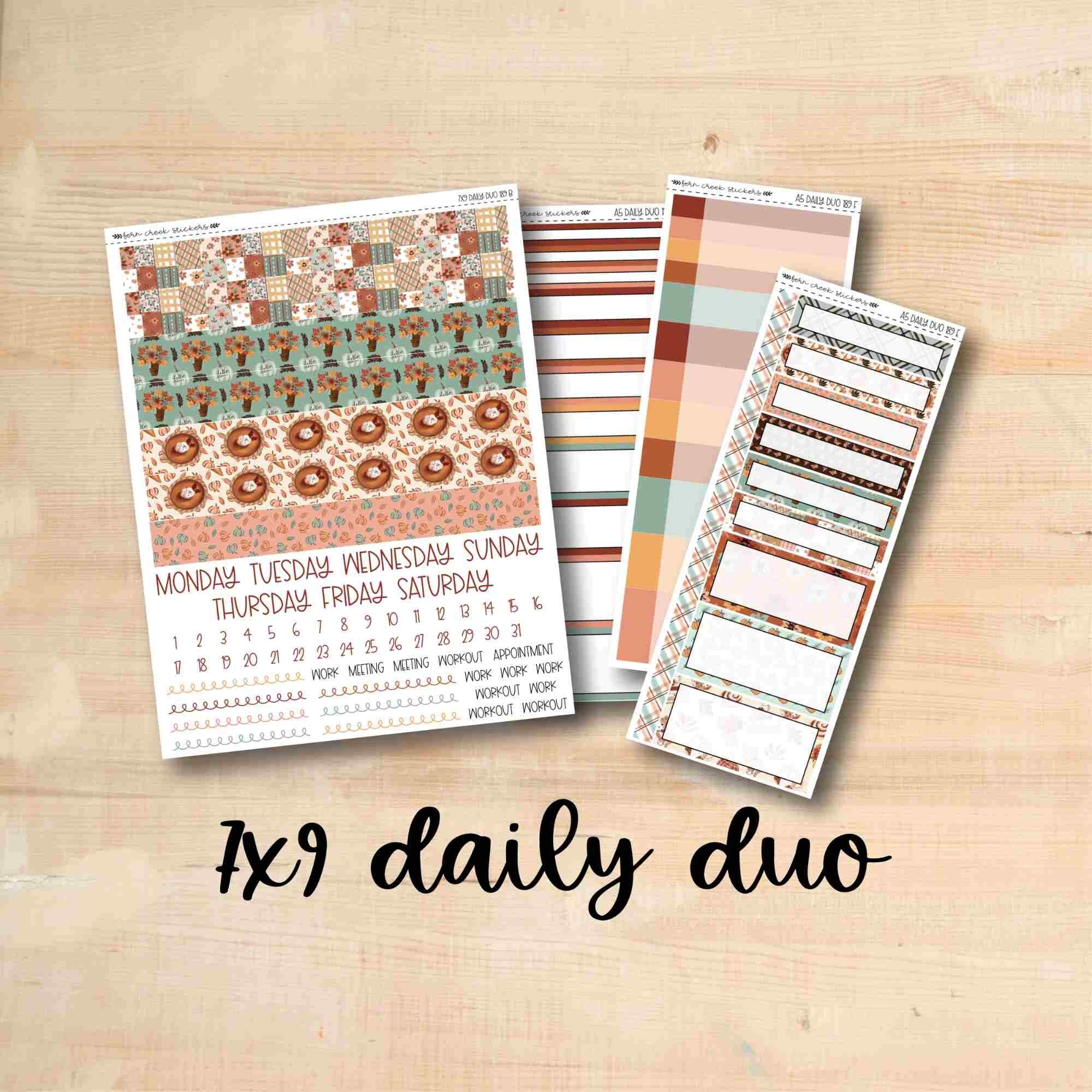 7x9 Daily Duo 189 || GATHER 7x9 Daily Duo Kit – Fern Creek Stickers