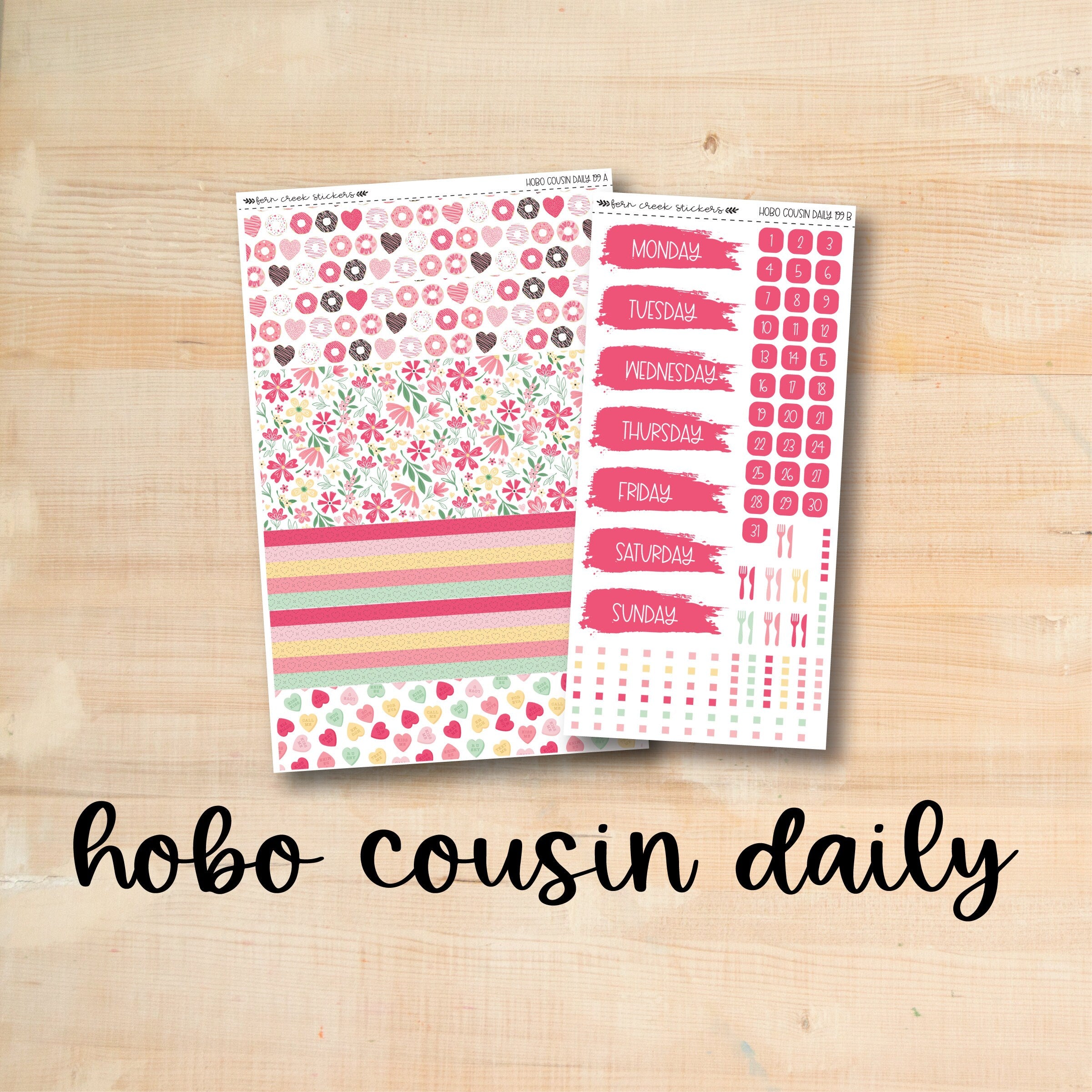 HC Daily 199 || SWEET VALENTINE Hobonichi Cousin Daily Kit – Fern Creek ...