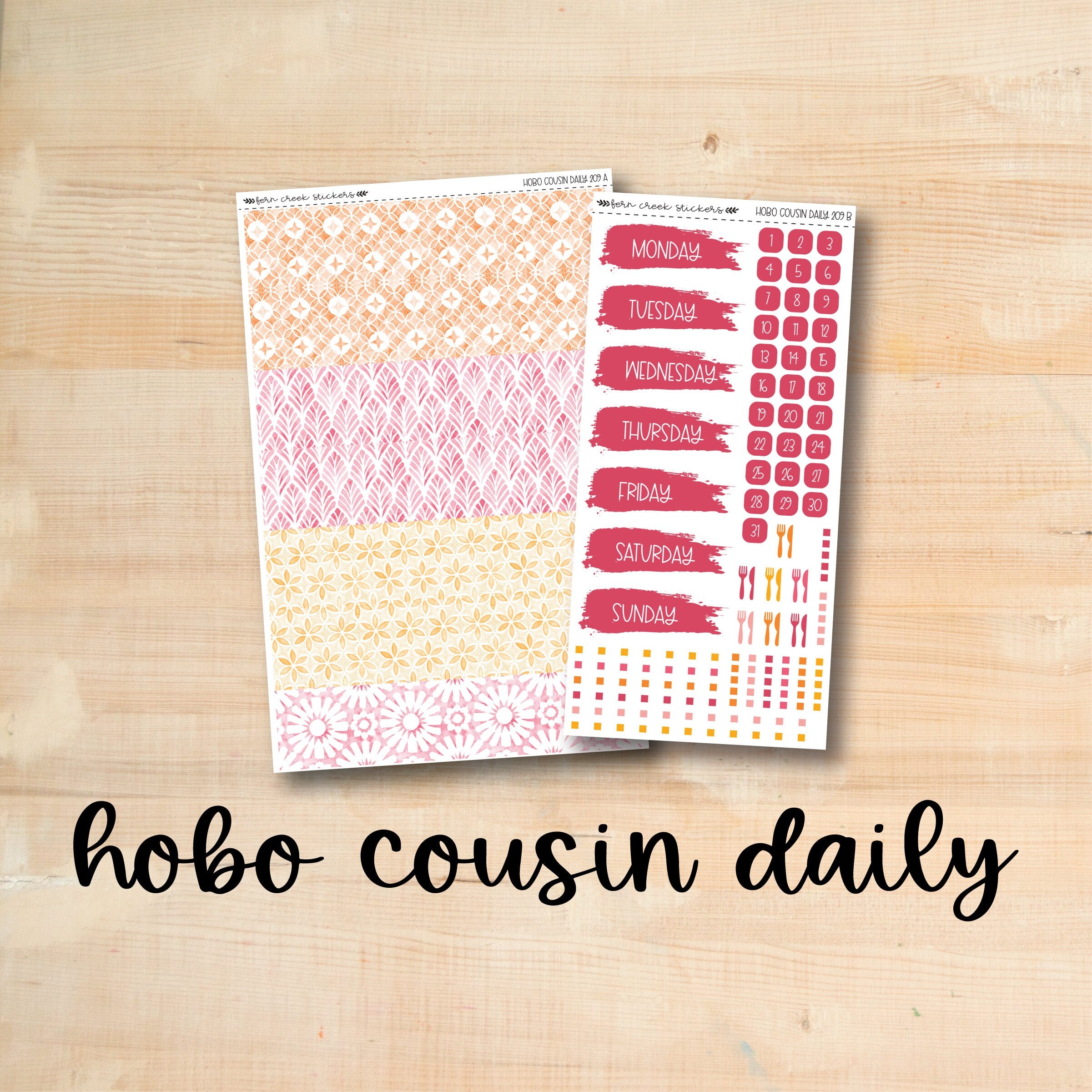 HC Daily 209 || WATERCOLOR SUNRISE Hobonichi Cousin Daily Kit – Fern ...